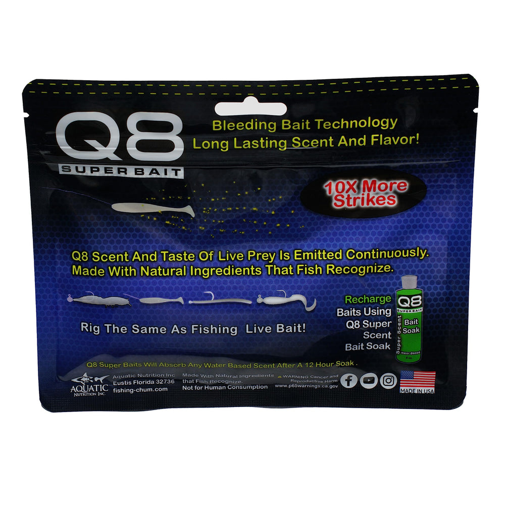 Aquatic Nutrition Q8 Super Bait Bullet Jerk Bait – Natural Penaeus ...