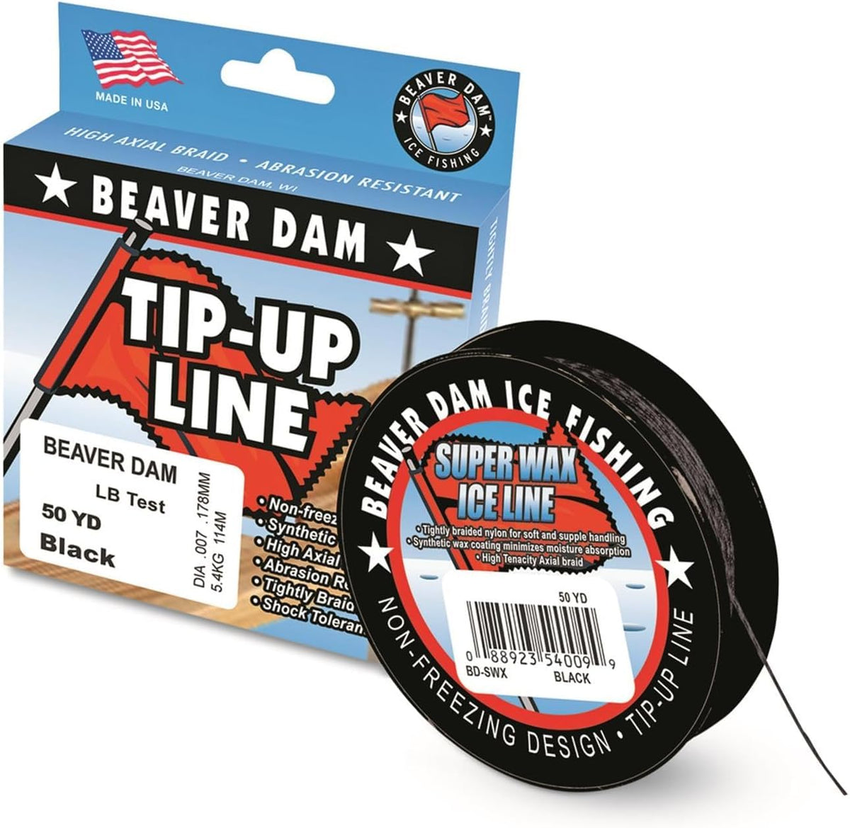 Beaver Dam BD-SWX2050 Tip-Up Line – 20 lb Test, 50 Yards – Canada ...