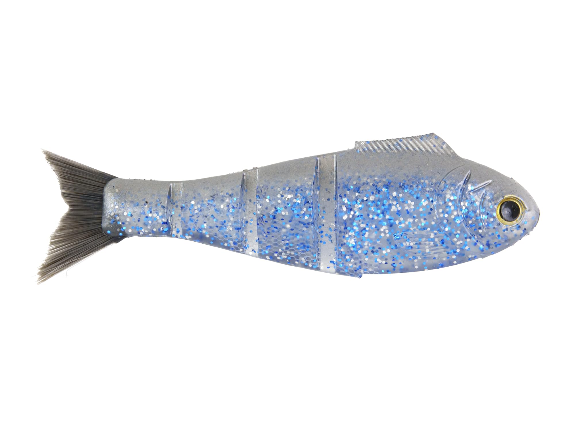 Bucca Brand WEEDLESS Baby Bull SHAD 4.5-inch, 3/4 oz Translucent Shad ...