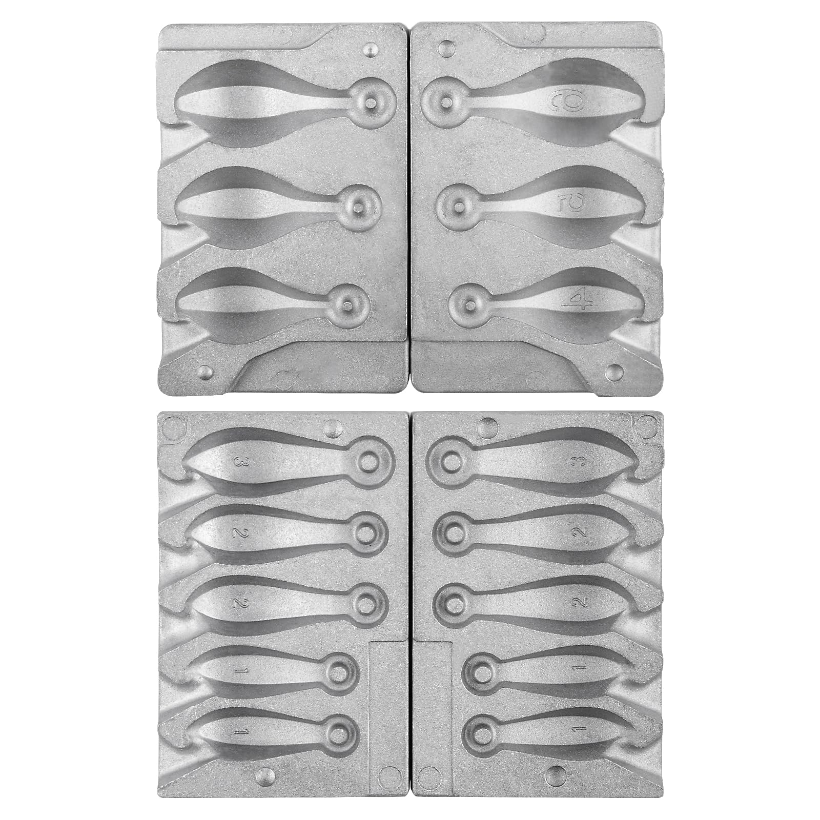 Dr.Fish Bank Sinker Mold – 5-Cavity (1/2/3 oz) & 3-Cavity (4/5/6 oz) A ...