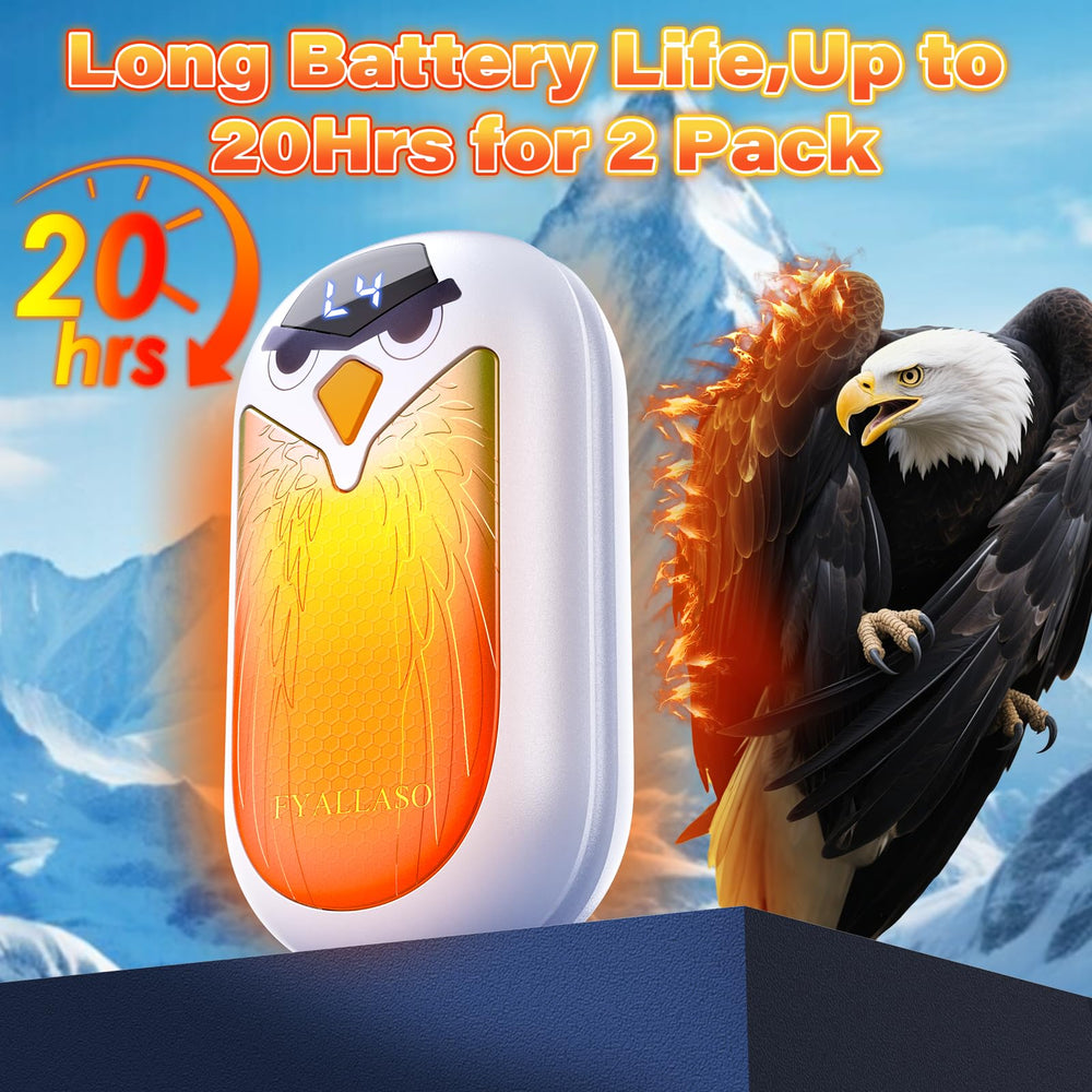 FYALLASO Electric Hand Warmer 2-Pack - LED Display, AI Temp Control, 4 ...