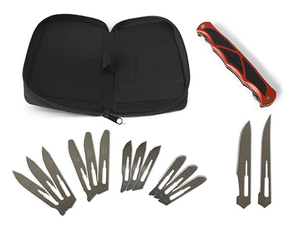 Havalon Hydra Dual-Blade Knife Kit with 15 Blades – Brick Red Handle ...