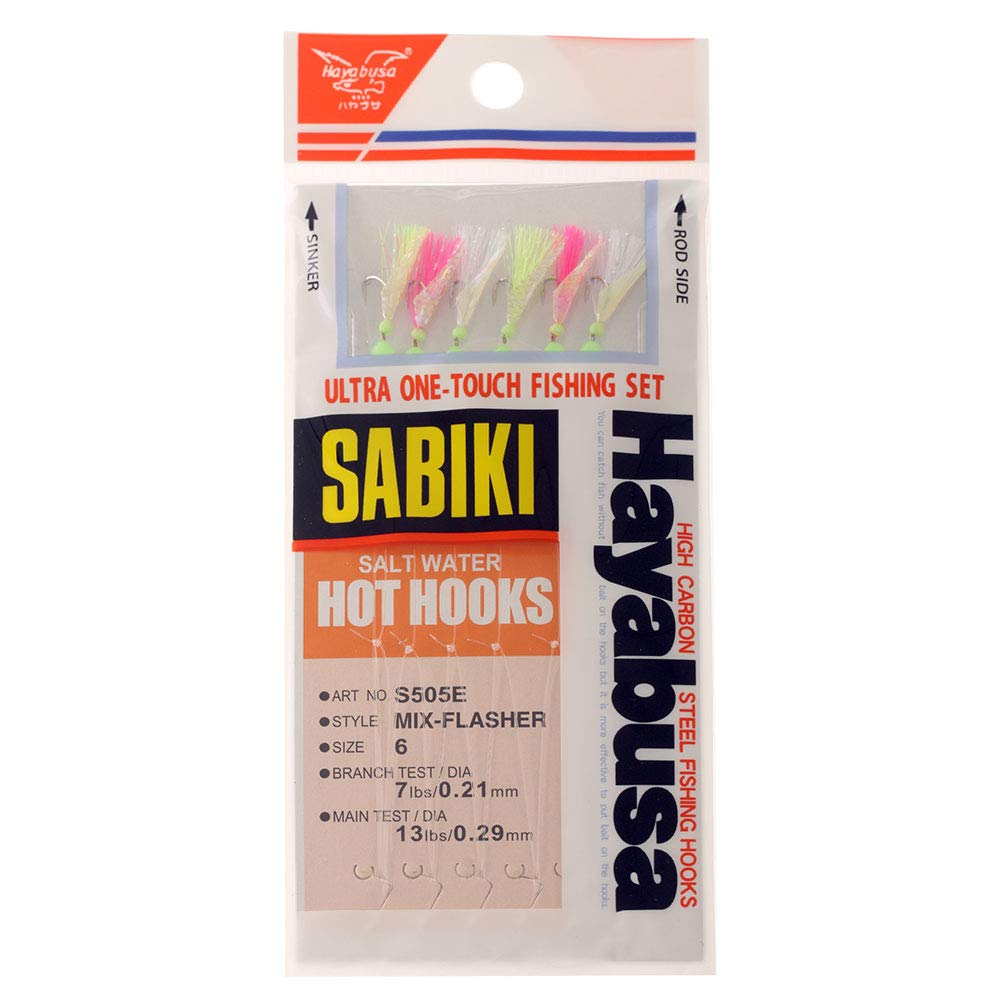 Hayabusa S-505E-6 Mix-Flash Sabiki Hooks Size 6 Mixed Colors – Canada ...