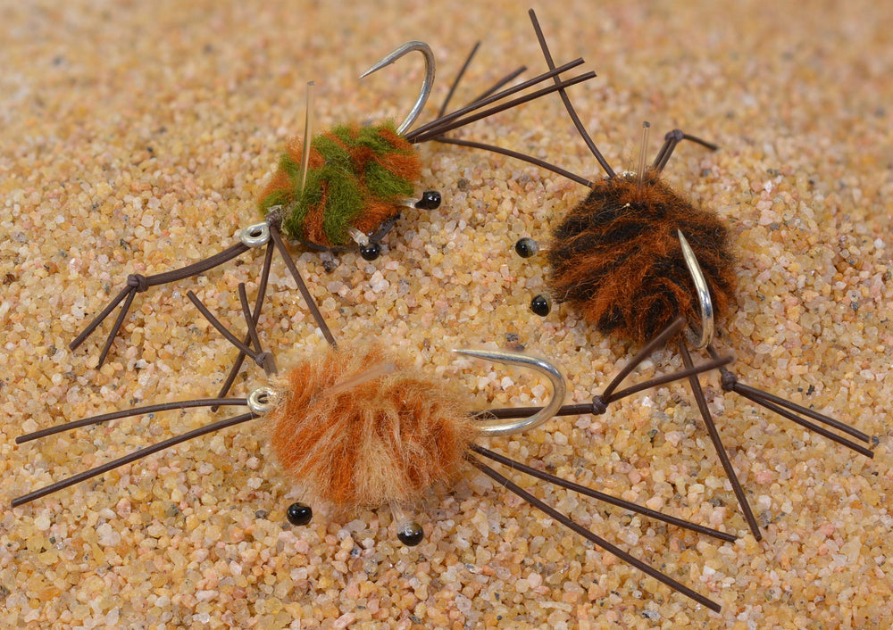 3 Pack Camo Crab Saltwater Fly with Mustad Duratin Hook #2 | Permit ...