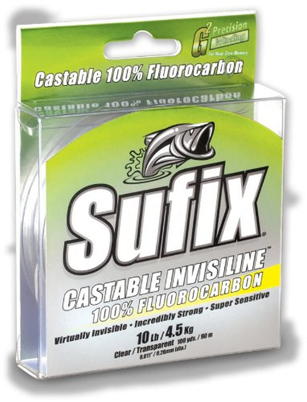 Sufix Invisiline Casting Fluorocarbon 10 lb – 100 Yards, Clear – Canada ...