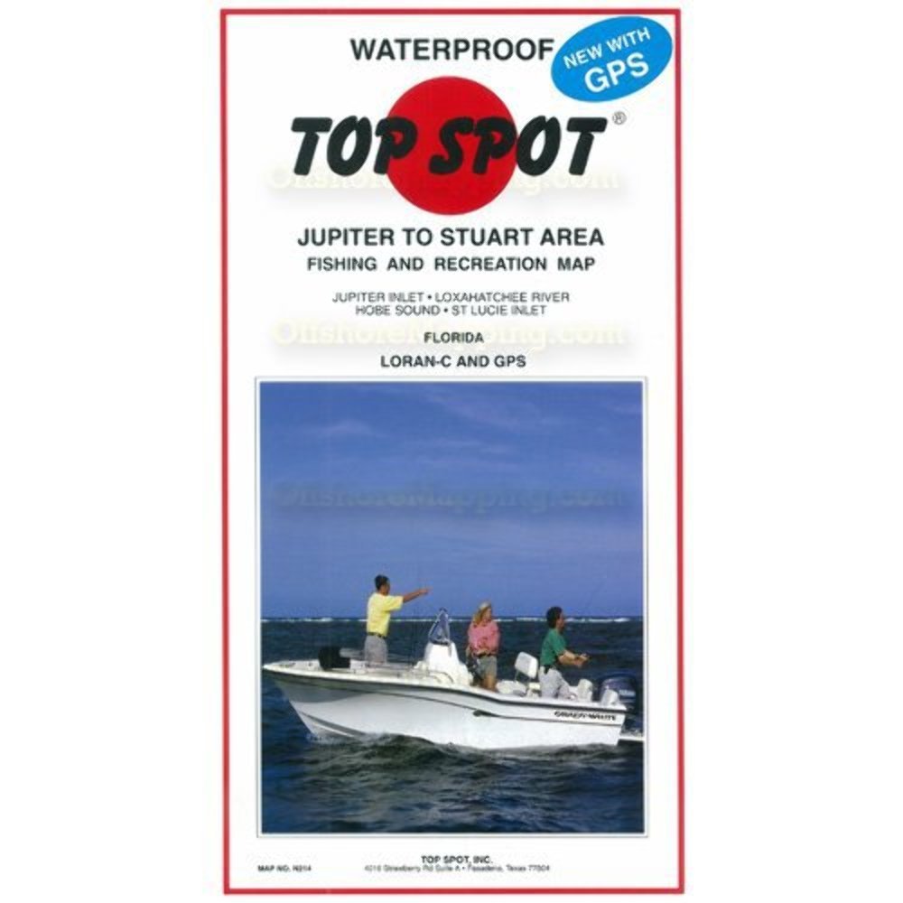Top Spot Map N214 Jupiter-Stuart – Waterproof Fishing Map – Canada ...