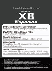 WUPUMAN Braided Fishing Line Non-Fading 100% PE | Ultra-Strong, Low-St ...